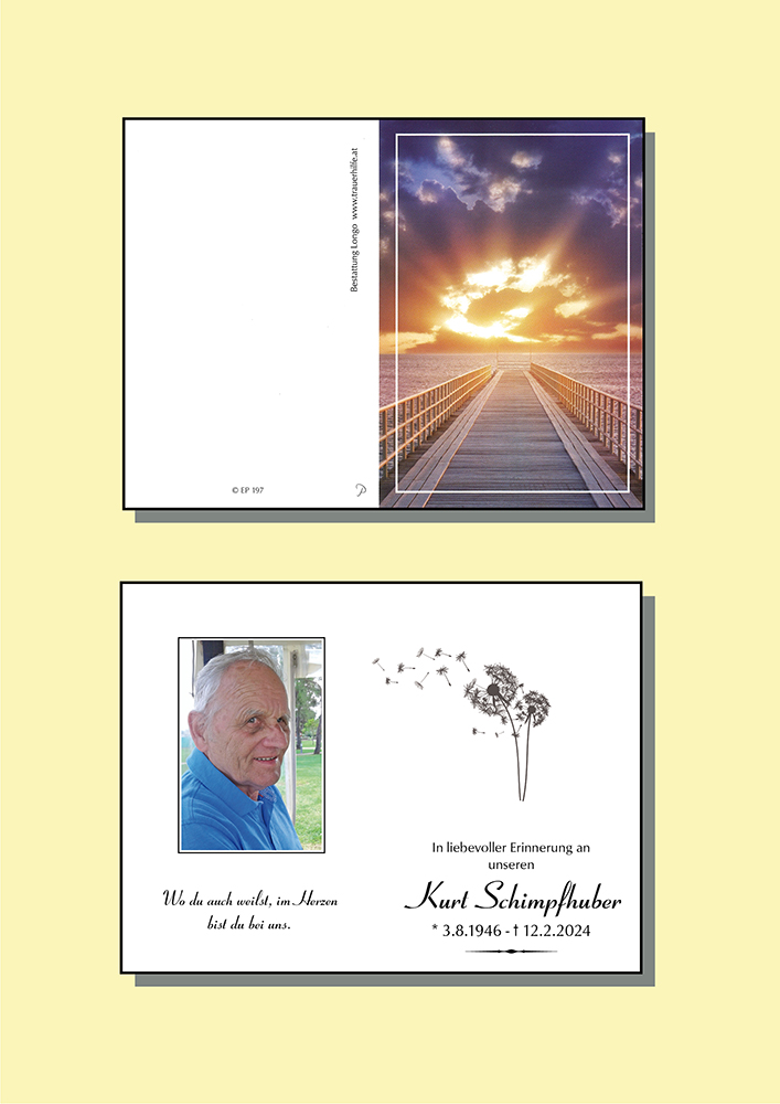 Kurt Schimpfhuber - Bestattung LONGO