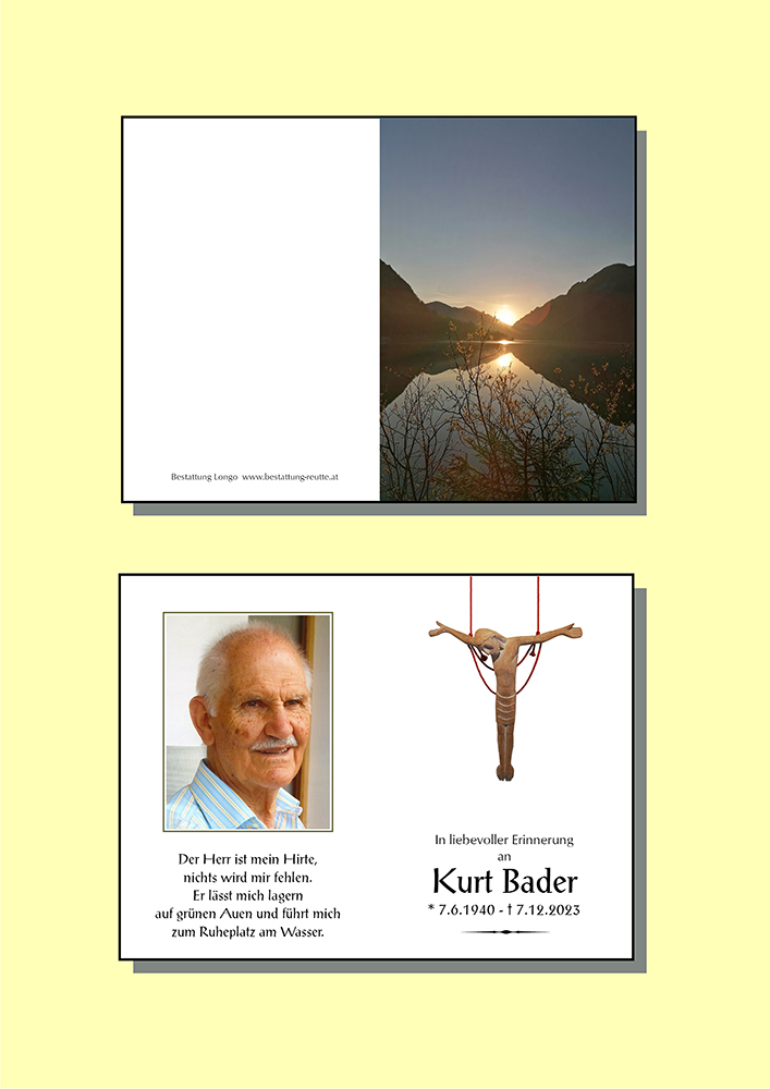 Kurt Bader - Bestattung LONGO