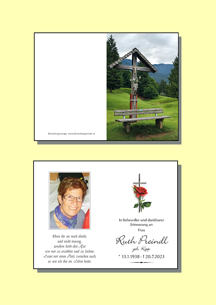 Ruth Preindl - Bestattung LONGO