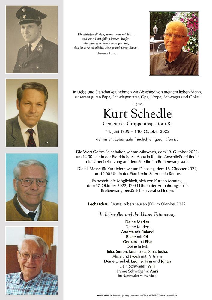 Kurt Schedle - Bestattung LONGO