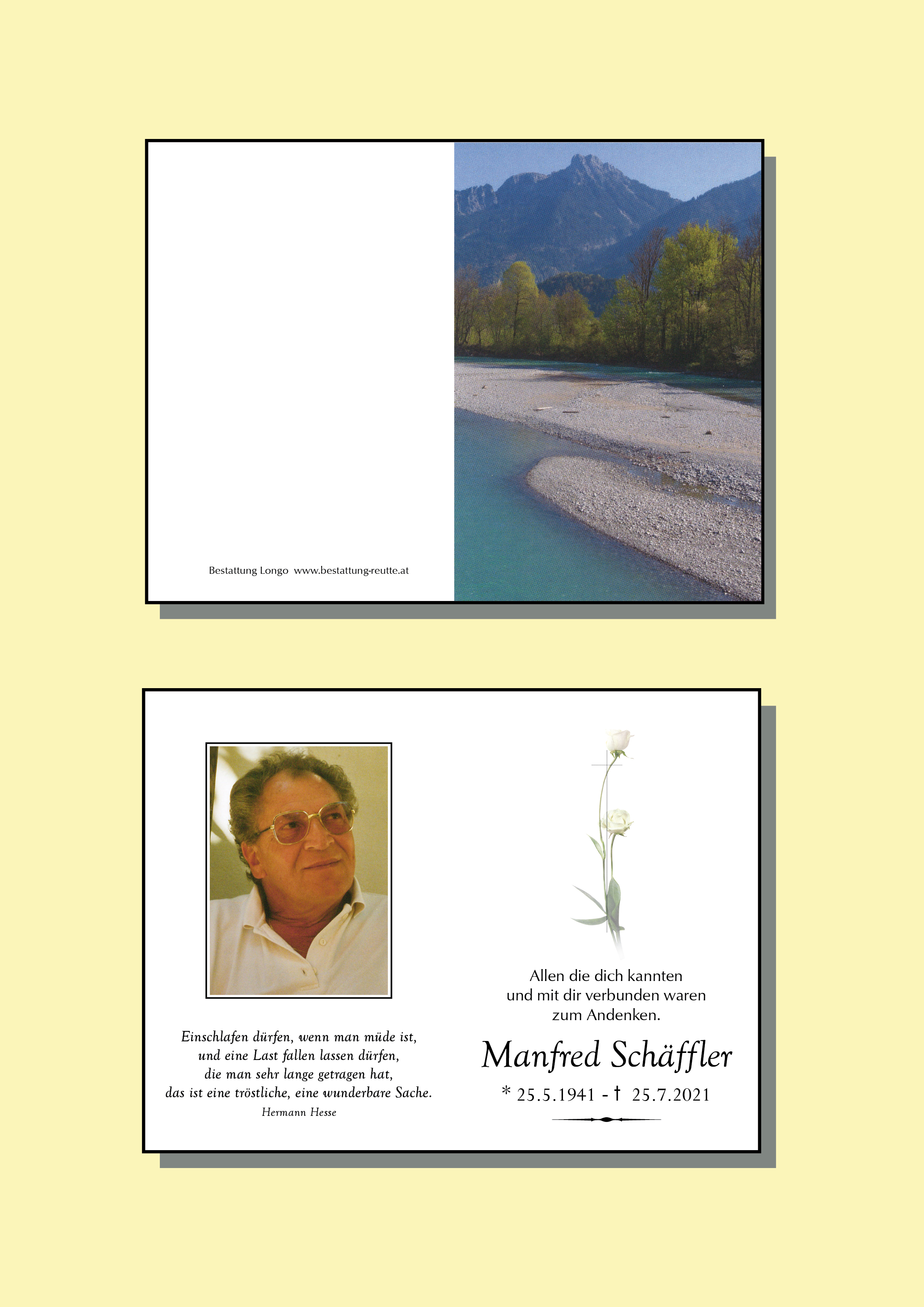 Manfred Schäffler - Bestattung LONGO