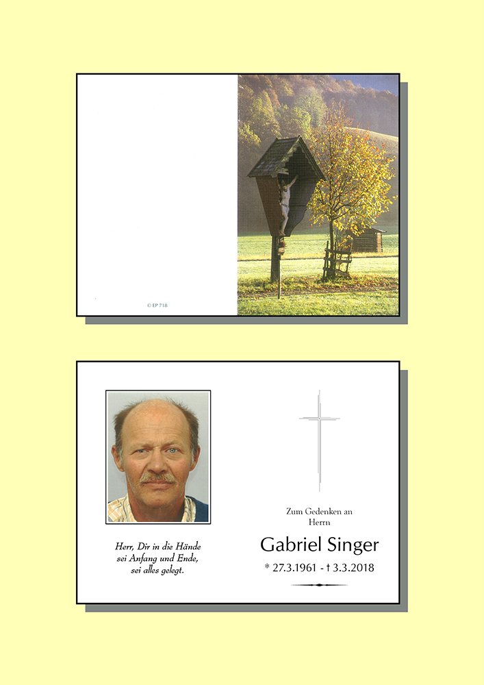 Gabriel Singer - Bestattung LONGO