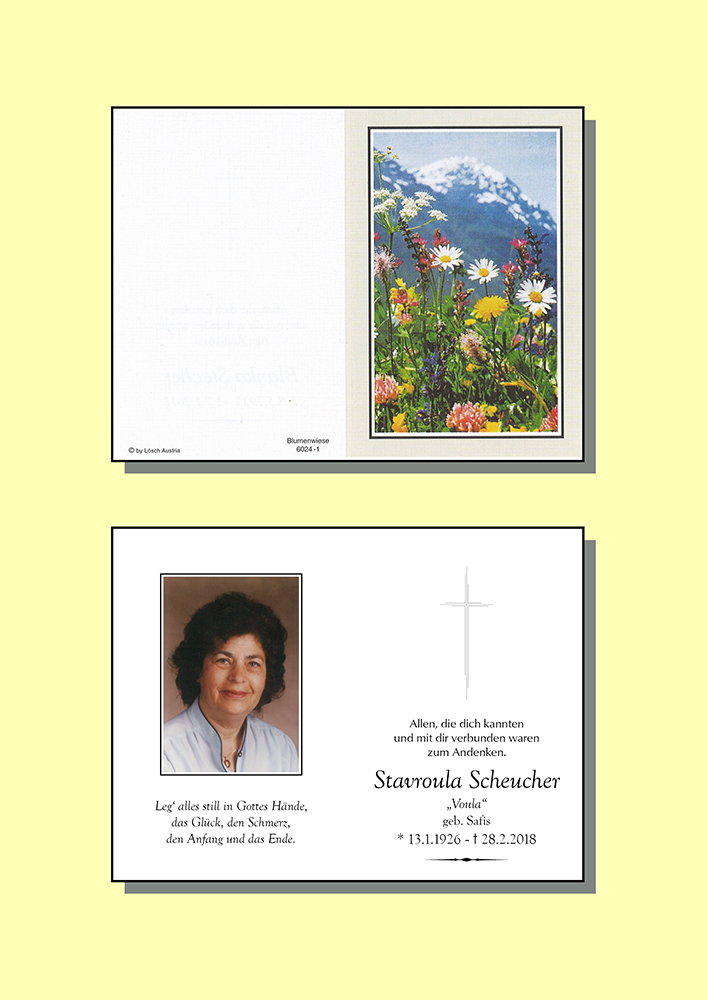 Stavroula Scheucher - Bestattung LONGO