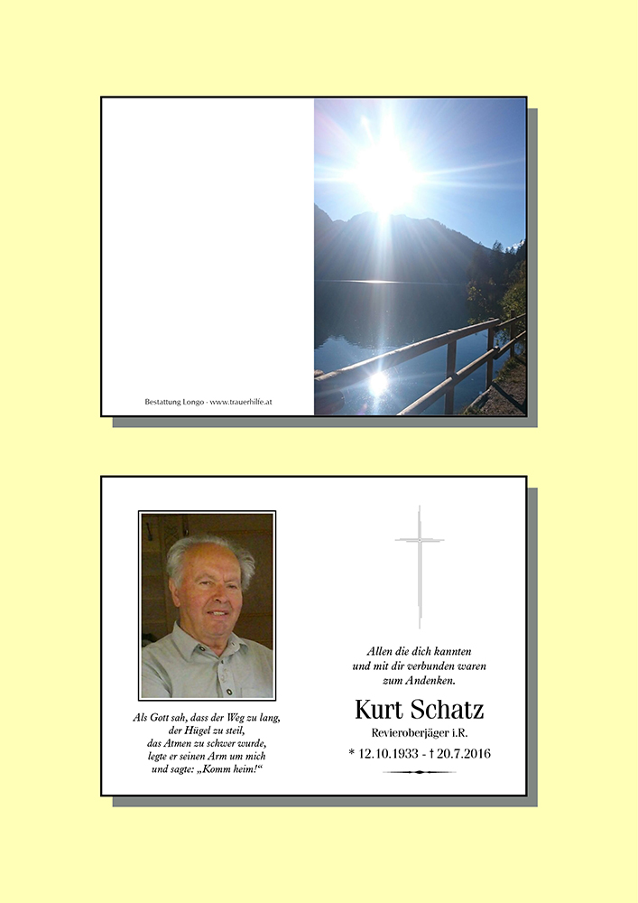 Kurt Schatz - Bestattung LONGO