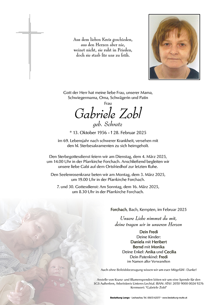 Gabriele Zobl - Bestattung LONGO