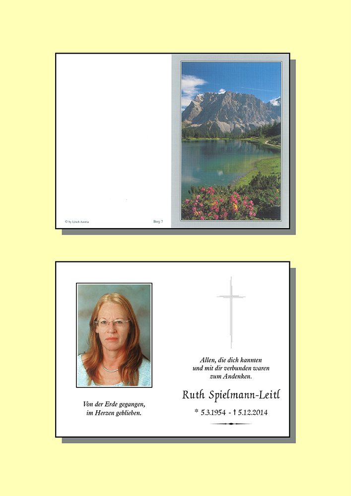 Ruth Spielmann-Leitl - Bestattung LONGO