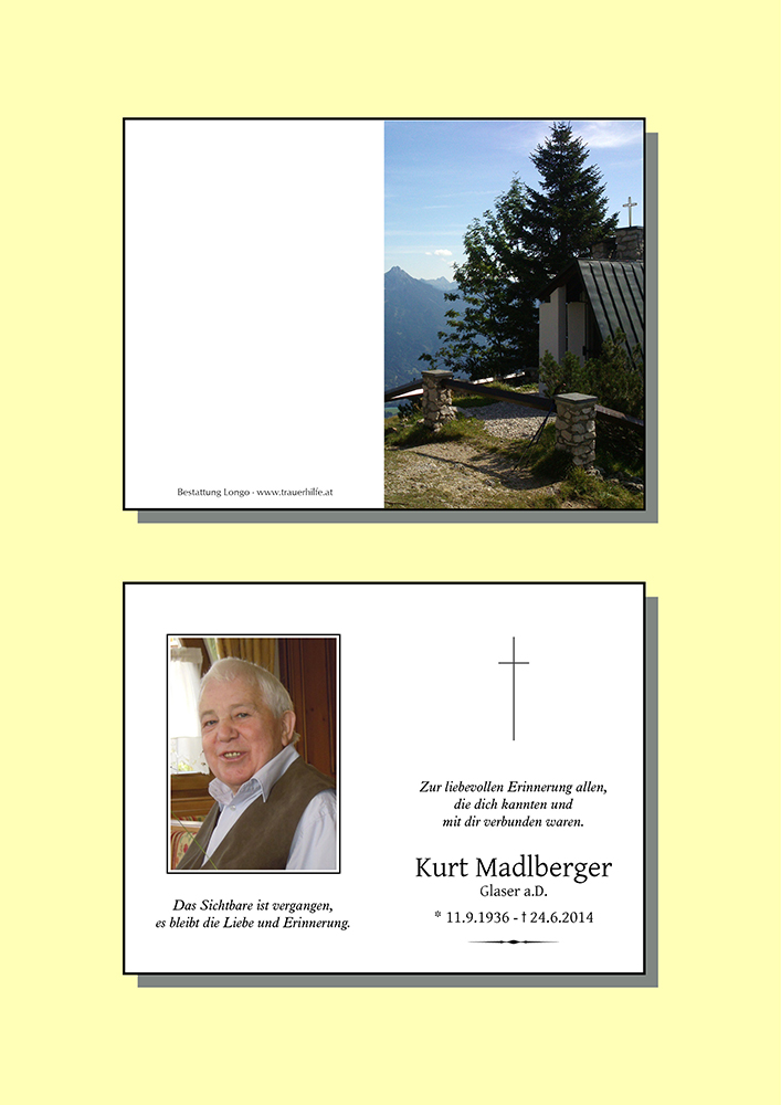 Kurt Madlberger - Bestattung LONGO
